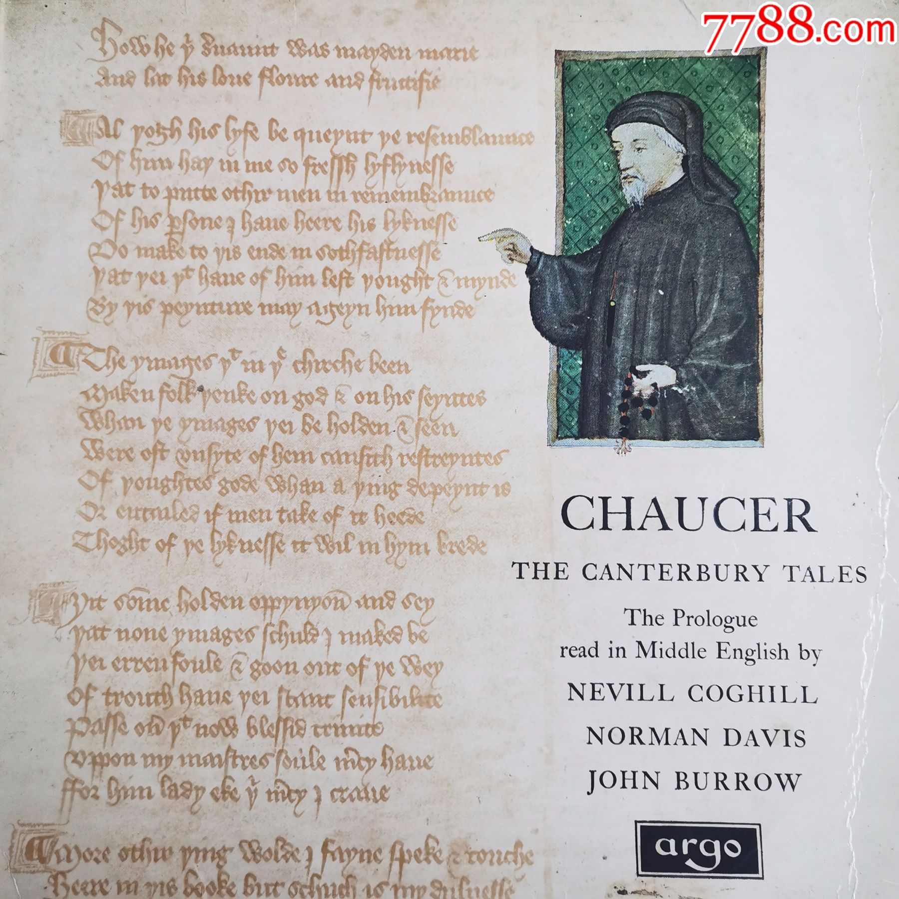 杰弗雷·乔叟-诗集《坎特伯雷故事集》_海外唱片/胶片_楚都旧时光【7788收藏__收藏热线】