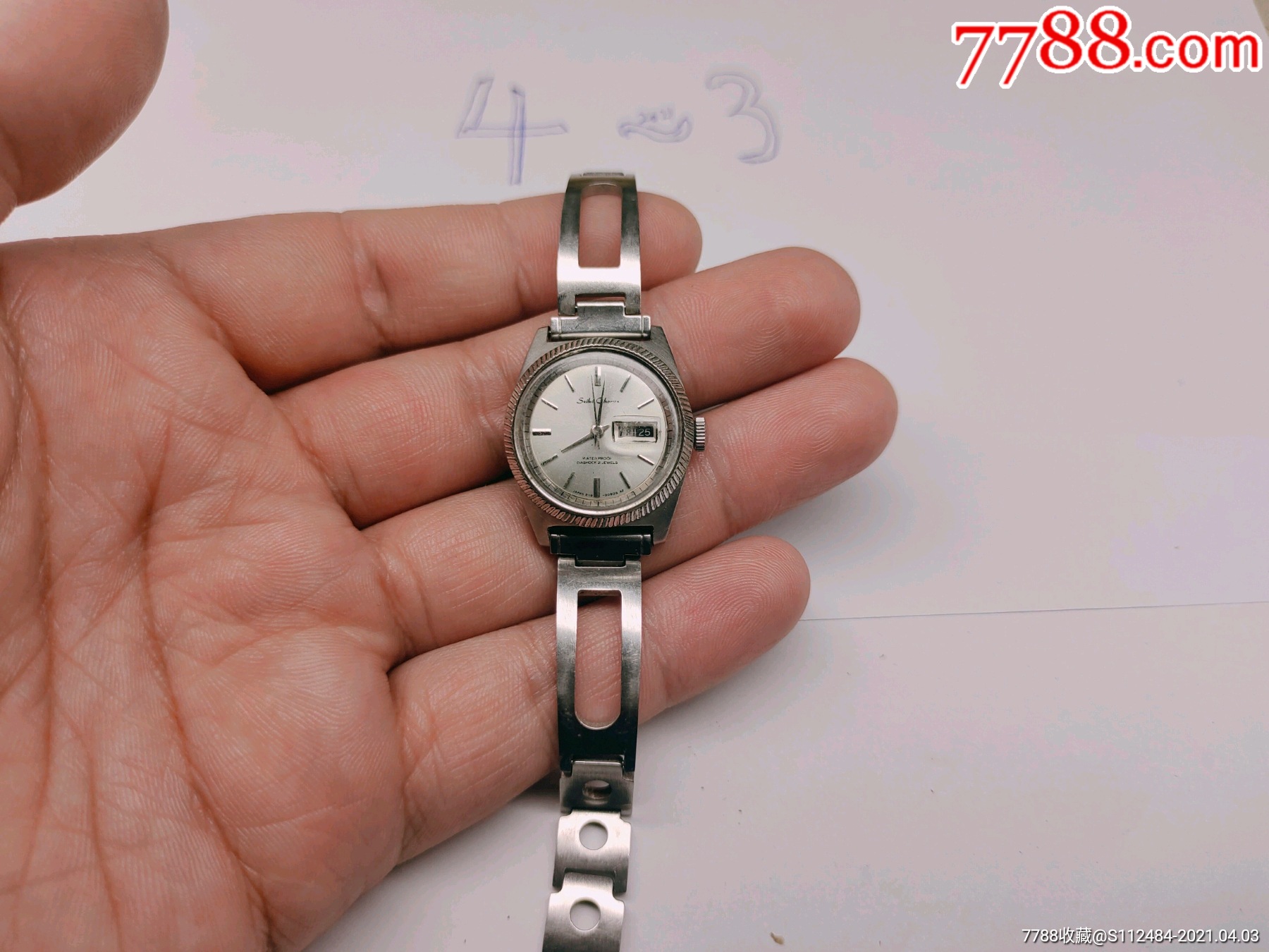 美品漂亮21钻精工SEIKO女士经典手动机械腕表__【7788收藏__收藏热线】