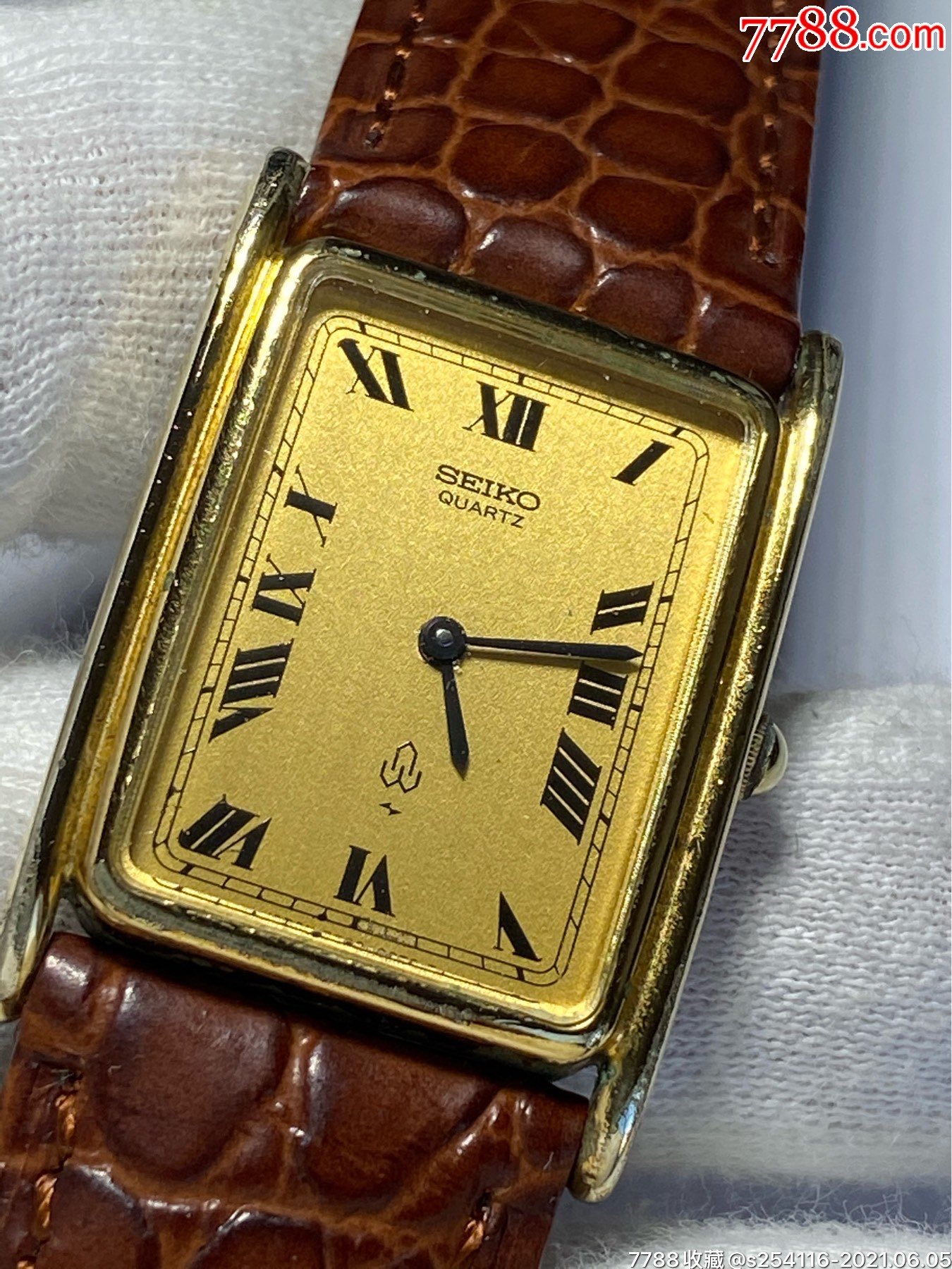 日本原装正品精工石英男表2钻镀金表盘25*28mm超薄6.5mm走时精准保真正品-价格:480元-au26659377-手表/腕表 -加价 ...