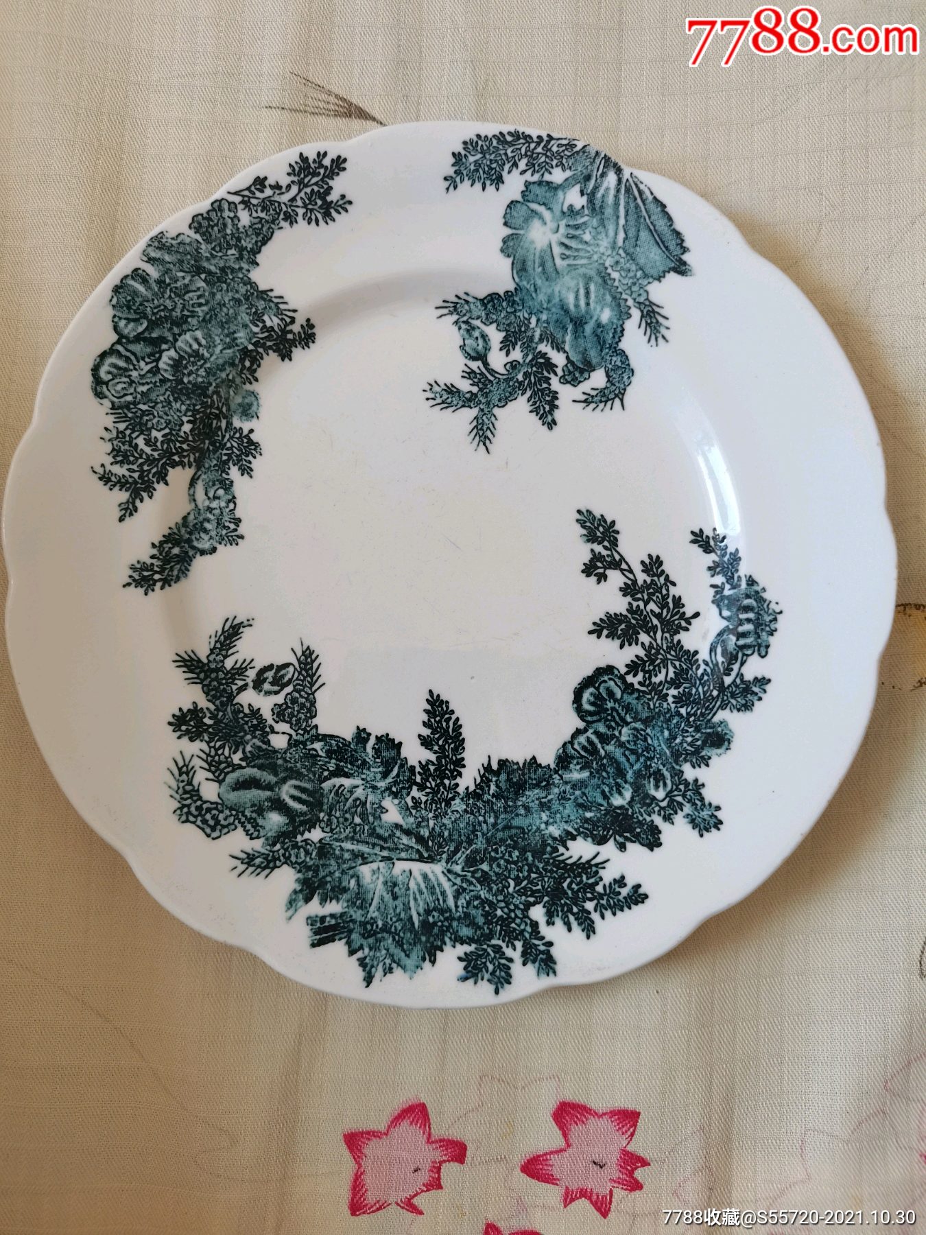 所见最美*日本皇室御用瓷盘子外国古董海外回流皇家瓷器-价格:666元-au28171297-青花瓷 -加价-7788收藏__收藏热线
