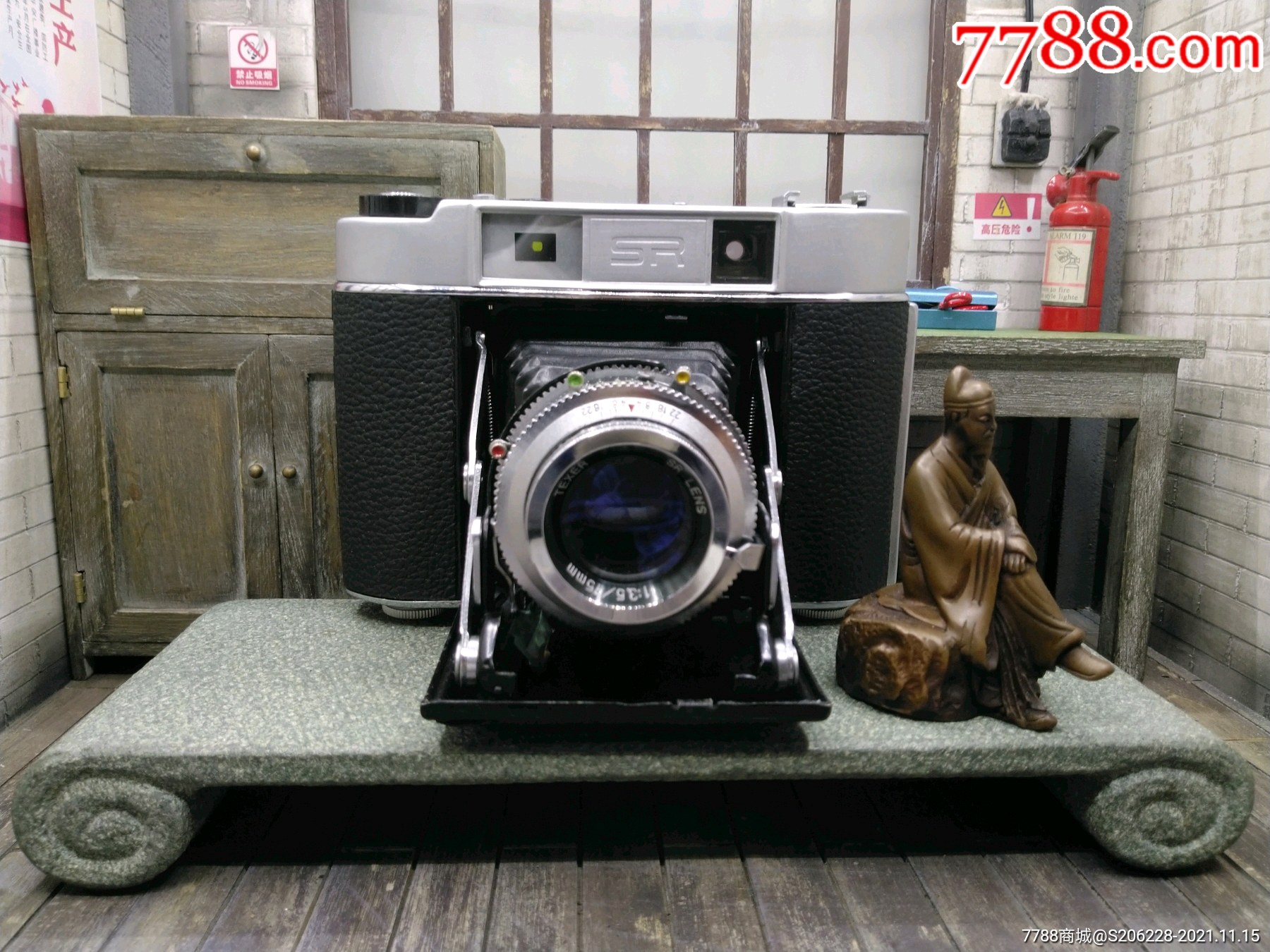 2356★上海二厂为日本制造的TEXER-SR折叠皮腔相机／编号:00304-价格:905元-au28343333-傻瓜机/胶片相机 -加价 ...