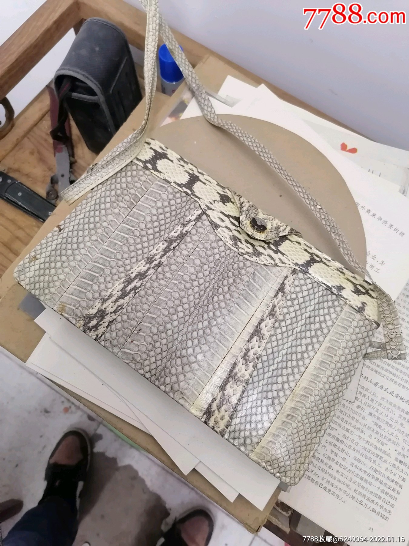 早期库存蛇皮包，品相好，包真蛇皮_女包_图片价格_收藏鉴定_7788古币收藏