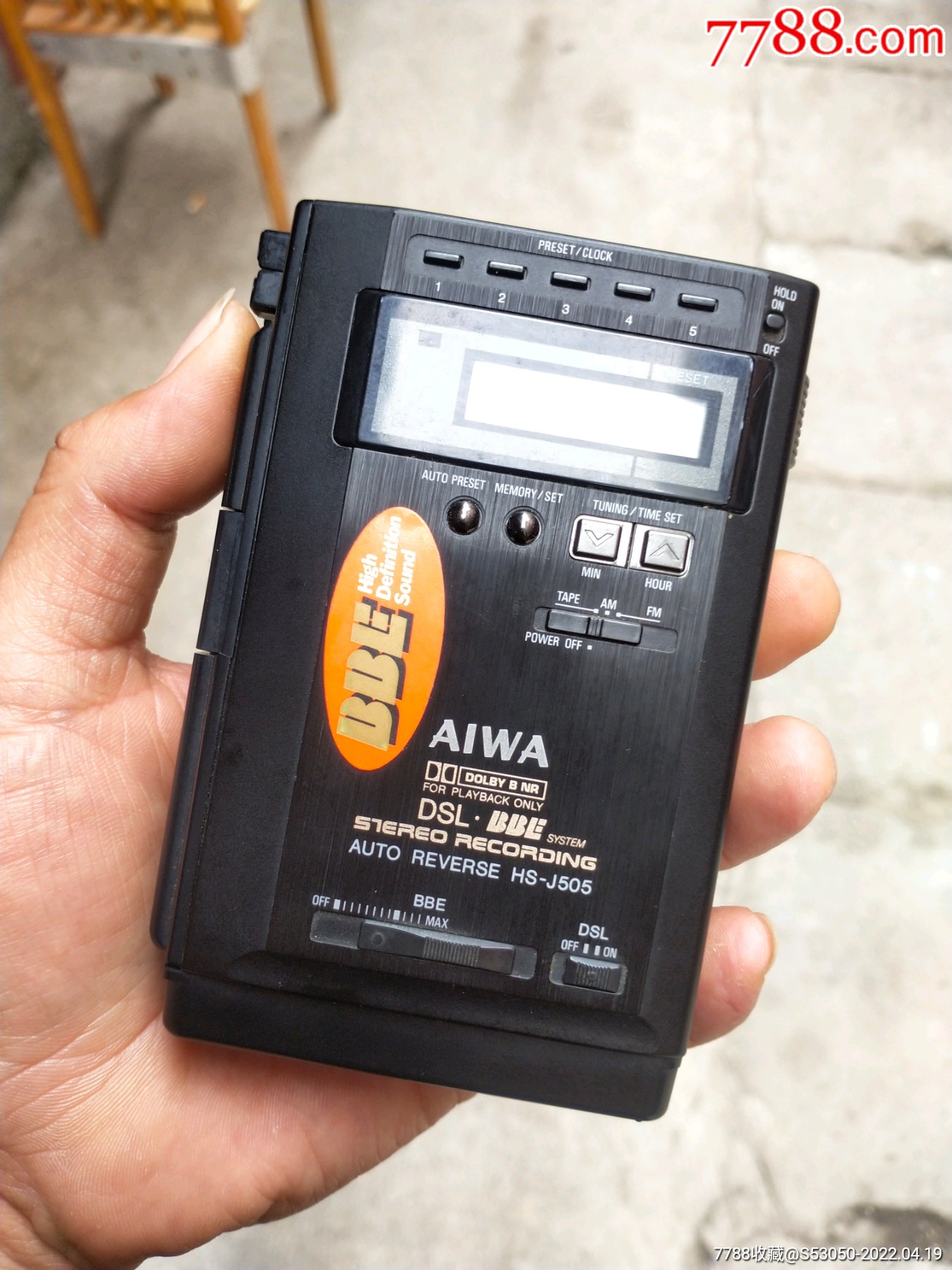 爱华，aiwa，hs-j505，磁带随身听。详见备注_随身听/mp3_红河地摊陈【7788收藏__收藏热线】