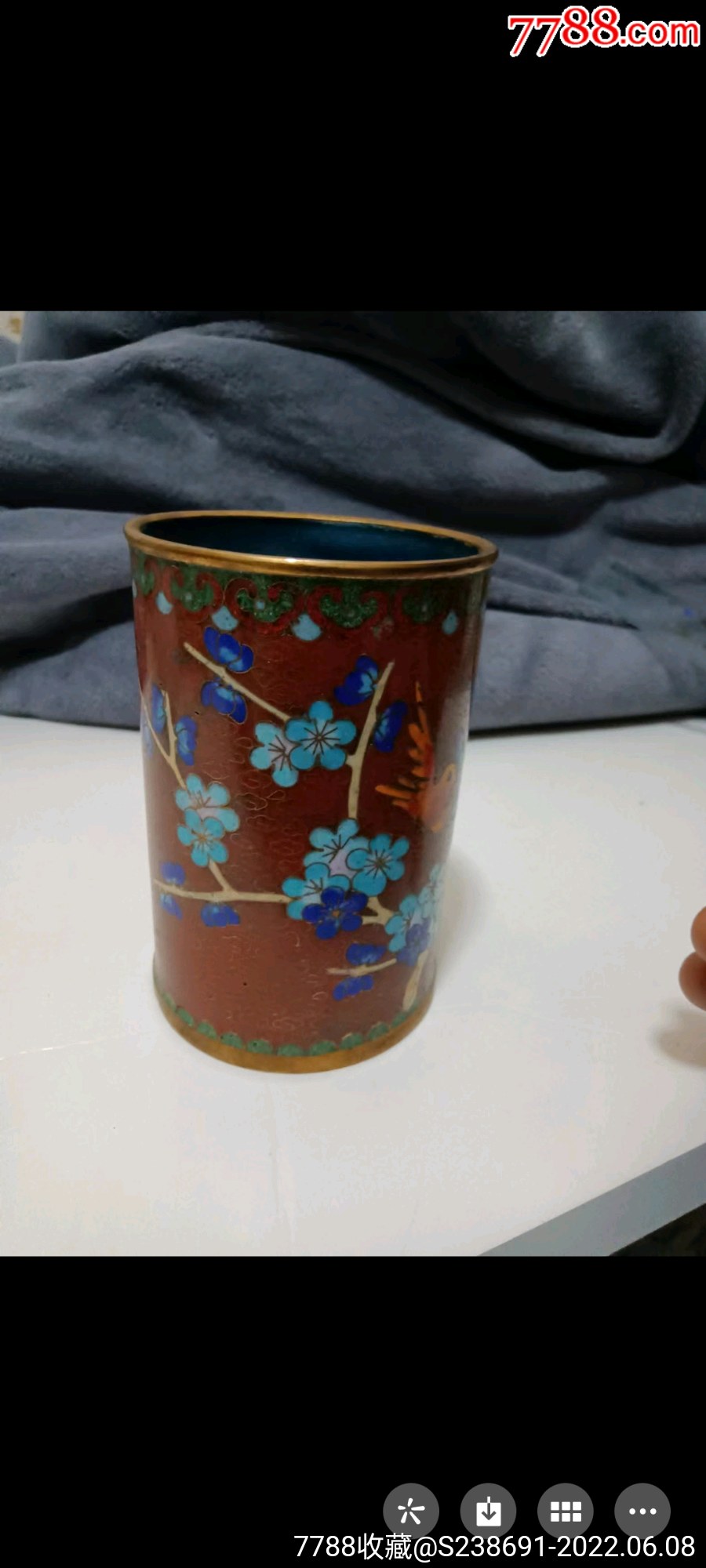 景泰蓝笔筒_笔筒/笔洗/笔具_乡村红日【7788收藏__收藏热线】