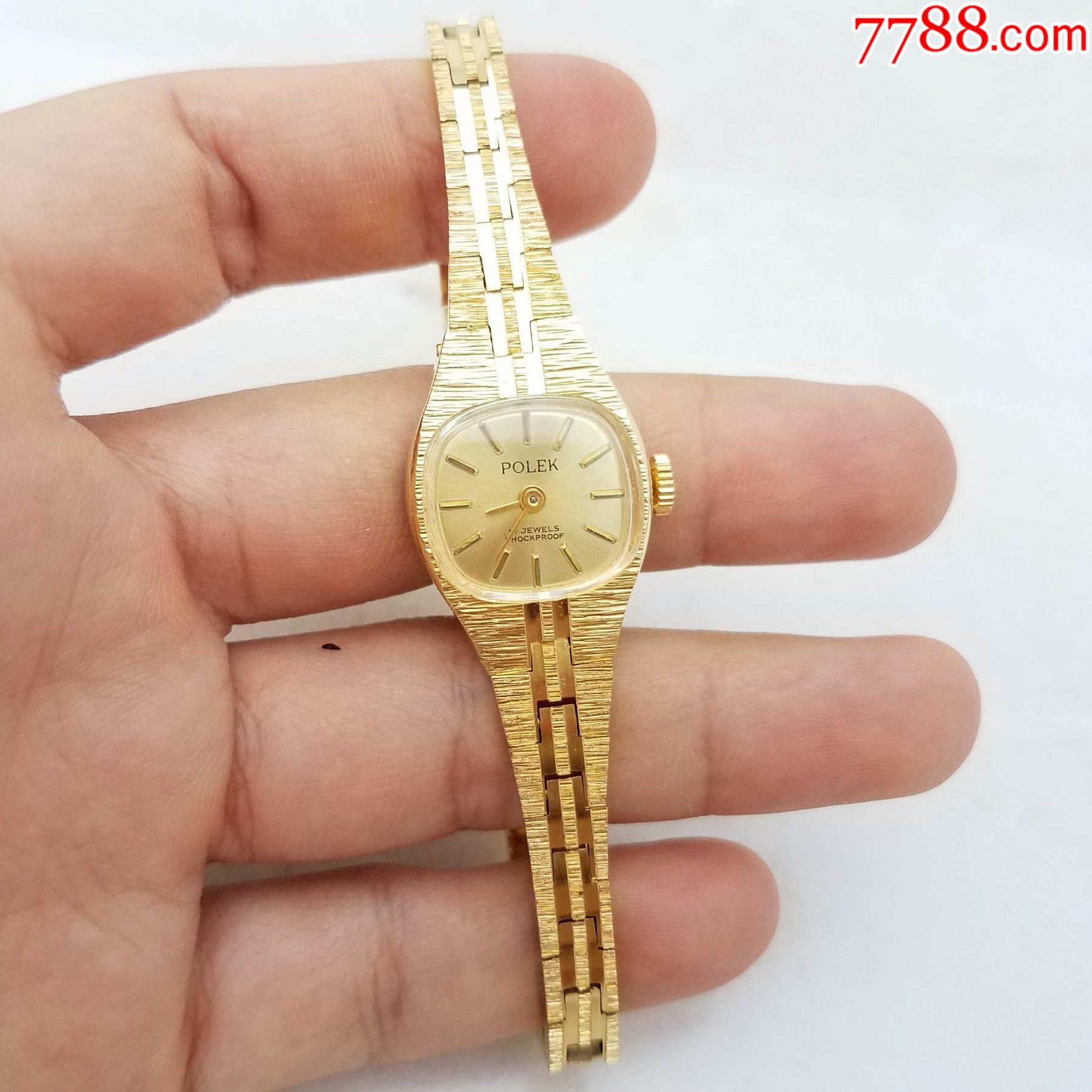 【18K包金】【库存未使用】POLEK手动上链机械女表【能走时】_手表/腕表_侨乡二手表行【7788收藏__收藏热线】
