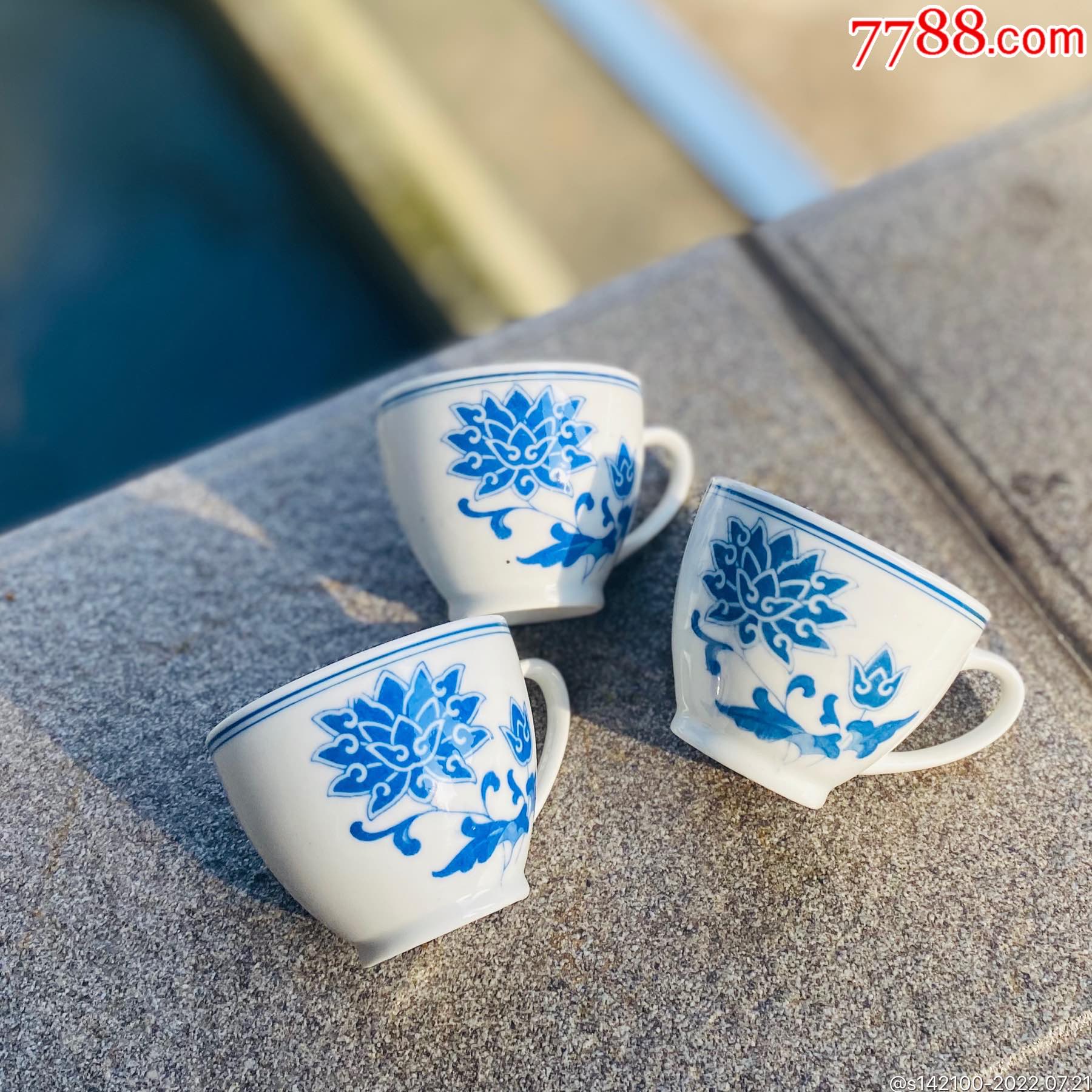 醴陵群力老瓷器釉下五彩青花139小茶杯包老保收藏_旧瓷器_醴陵群力瓷器【7788收藏__收藏热线】