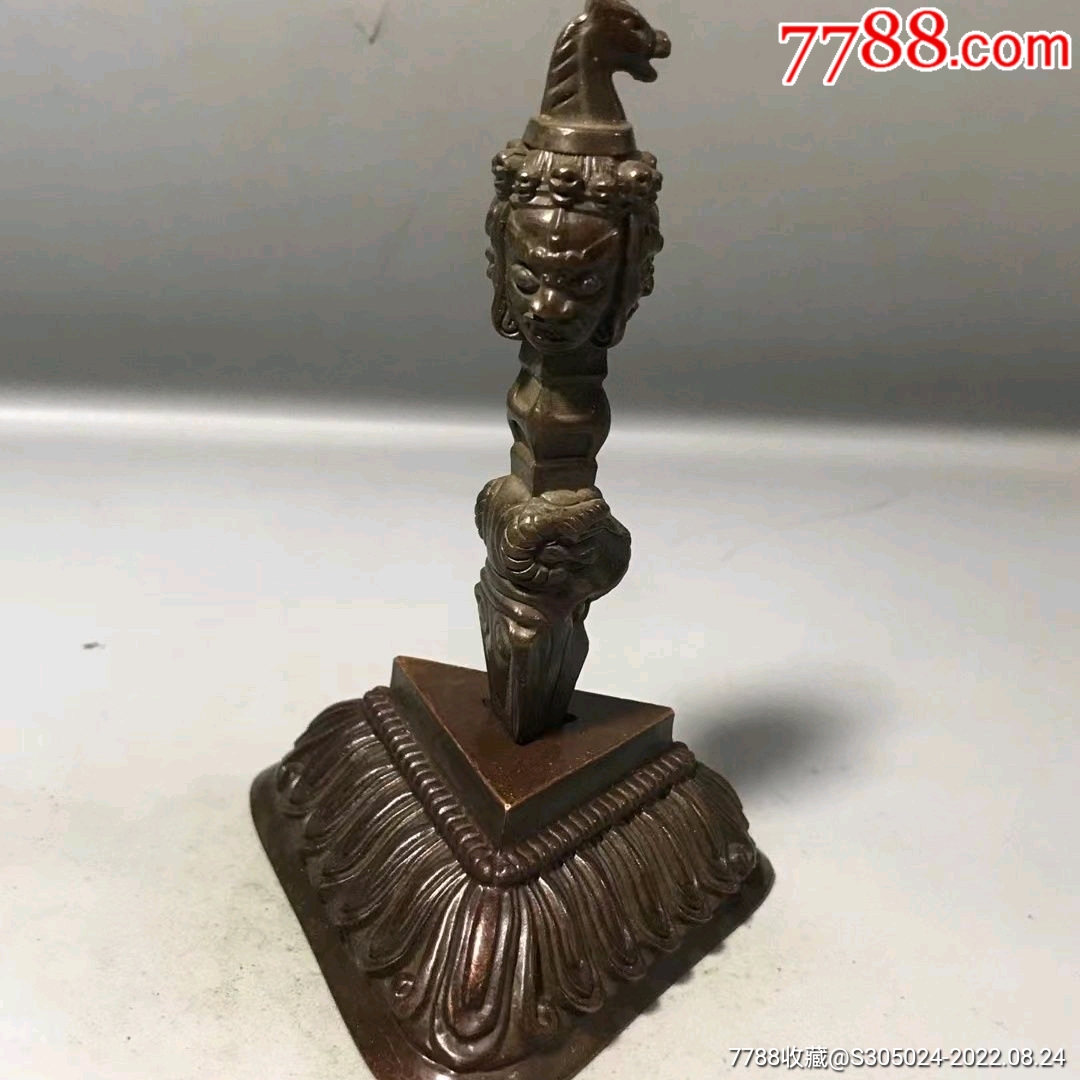 藏传密宗法器金刚杵金刚橛降魔杵镀铜中号带底座-价格:79元-au31218596- 其它佛/道藏品 -加价-7788收藏__收藏热线