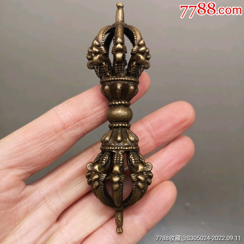 纯铜九股杵铜法器降魔杵杵密宗法器_旧铜器_陶诚信古玩店【7788收藏__收藏热线】
