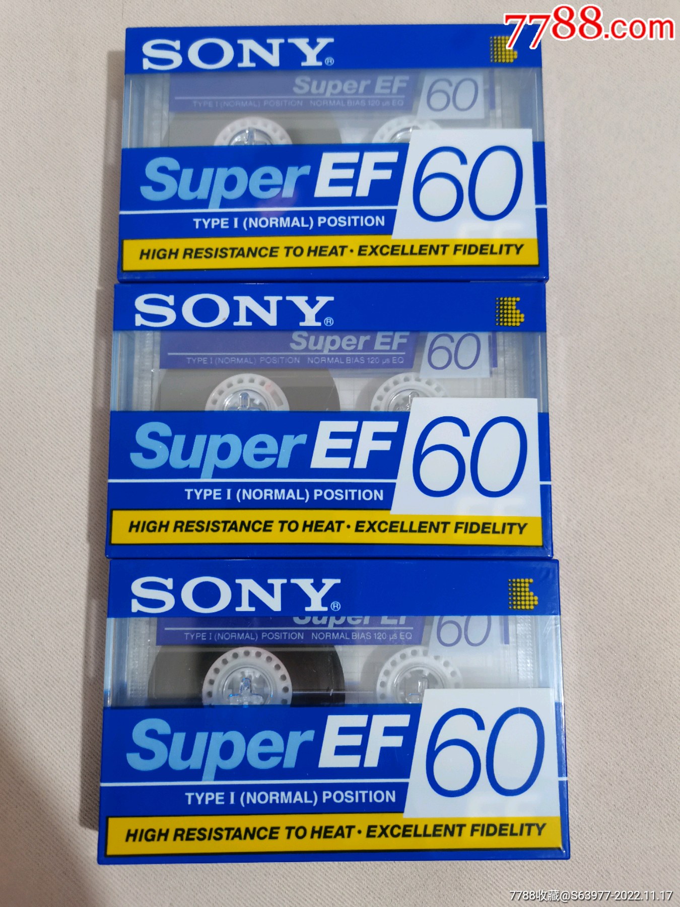 索尼SONY(EF60)空白带全新3盘__【7788收藏__收藏热线】