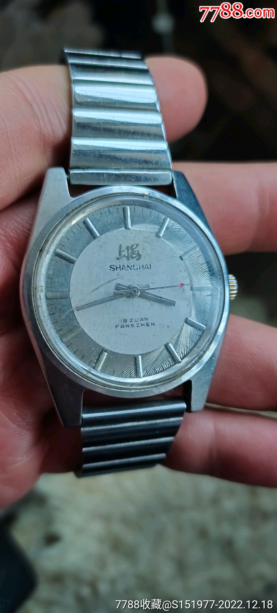 稀少上海阴阳面手卷男表，走时功能全部正常，私_手表/腕表_快活林古玩【7788收藏__收藏热线】
