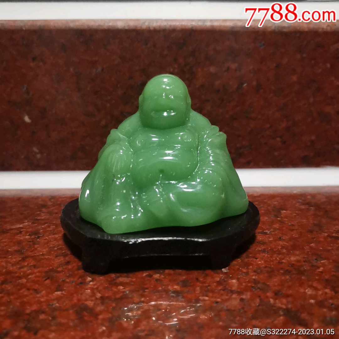 北京料器制品厂制作-仿玉弥勒佛一尊-价格:15元-au32649968-其他琉璃工艺 -加价-7788收藏__收藏热线