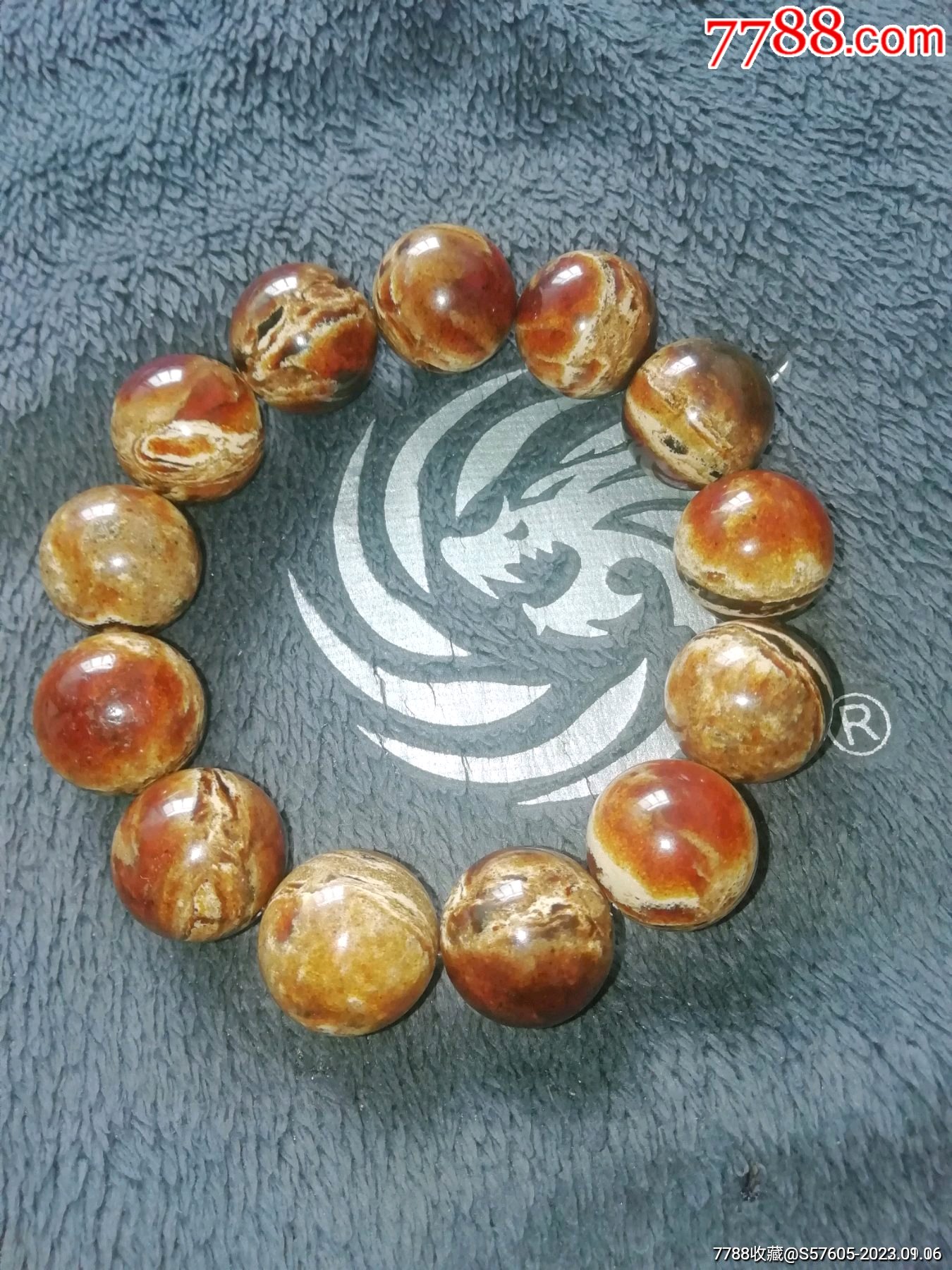 亏本清仓【精品】纯天然虎皮纹妖孽白花琥珀蜜蜡1.8MM大圆珠手串_蜜蜡_薄利多销收藏小店【7788收藏__收藏热线】