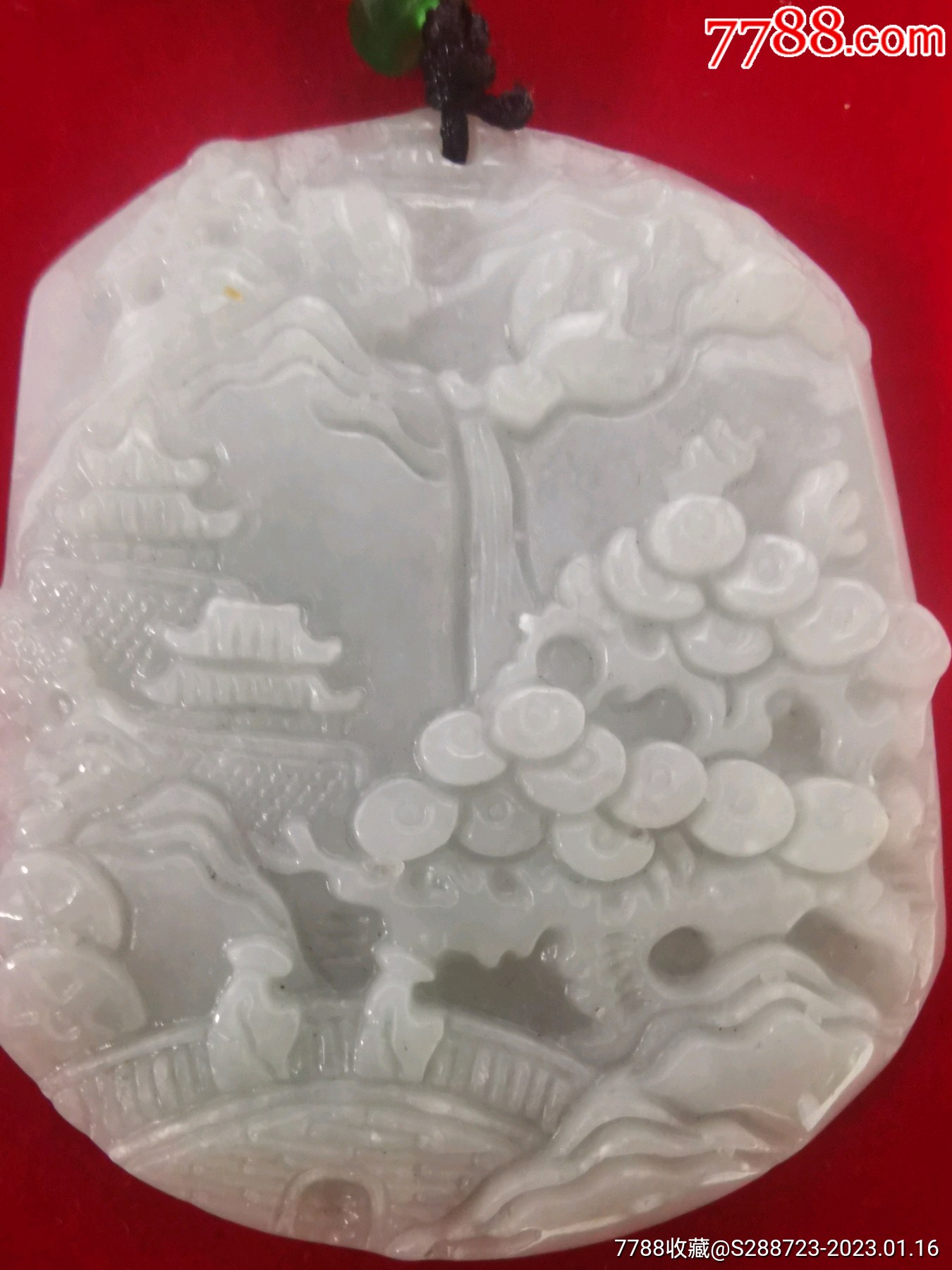 山水人物玉牌挂件_翡翠/缅甸玉_快益堂【7788收藏__收藏热线】