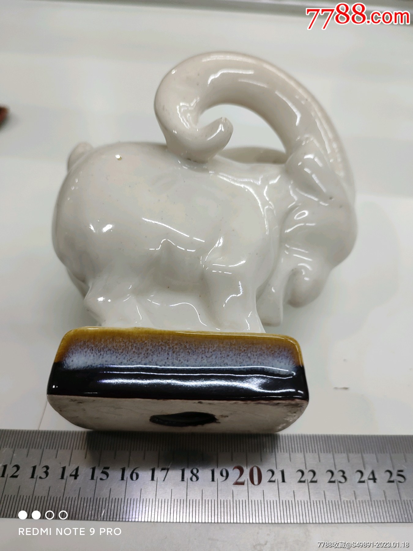 窑变釉白羊艺术摆件_旧瓷器_和美徽章【7788收藏__收藏热线】