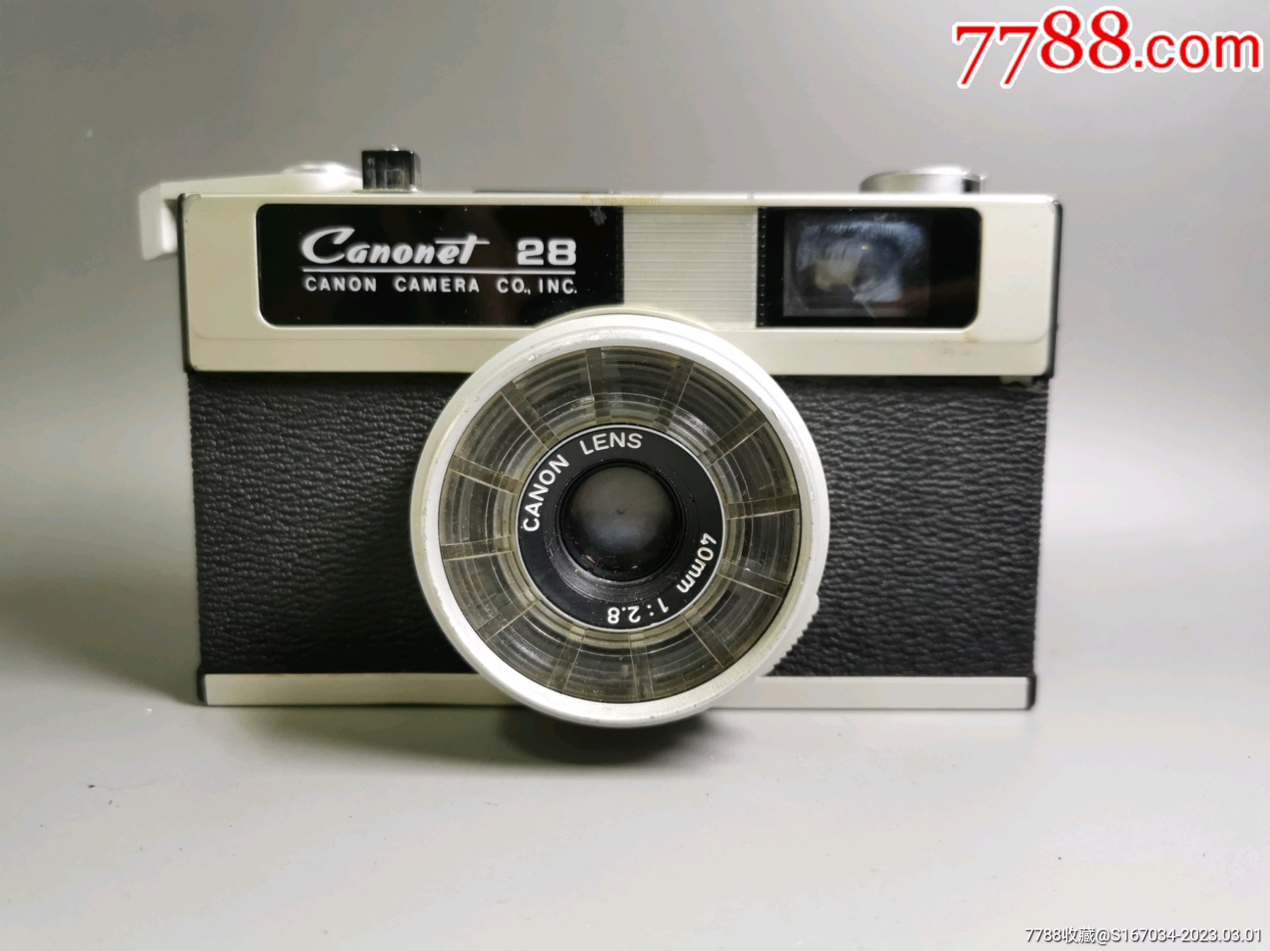 佳能canonet28，成色看图，快门不动，当收藏机出售66O_傻瓜机/胶片相机_午后时光【7788收藏__收藏热线】