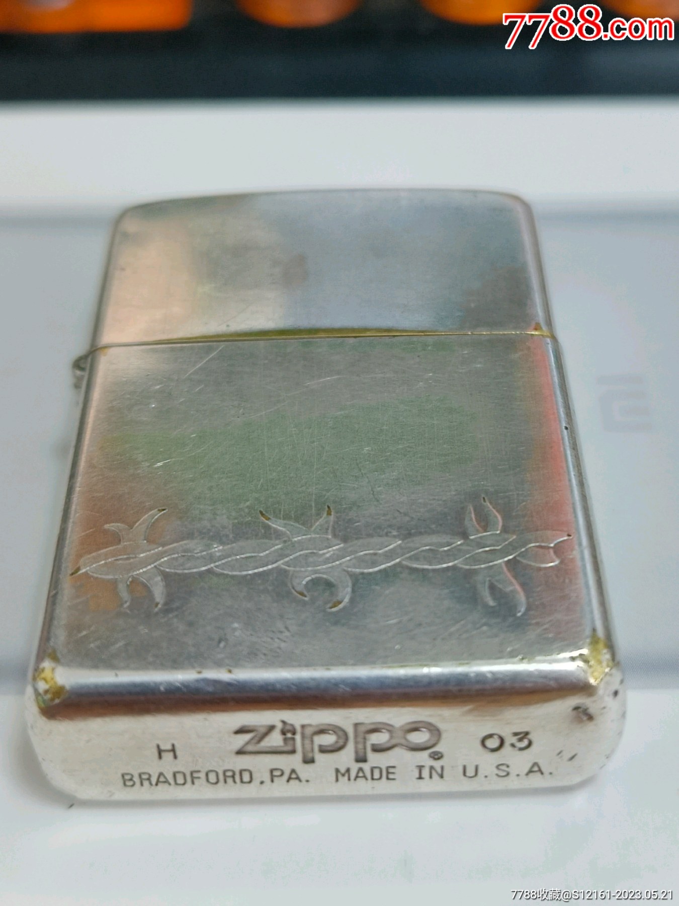 zippo镀银03年铁丝网__【7788收藏__收藏热线】