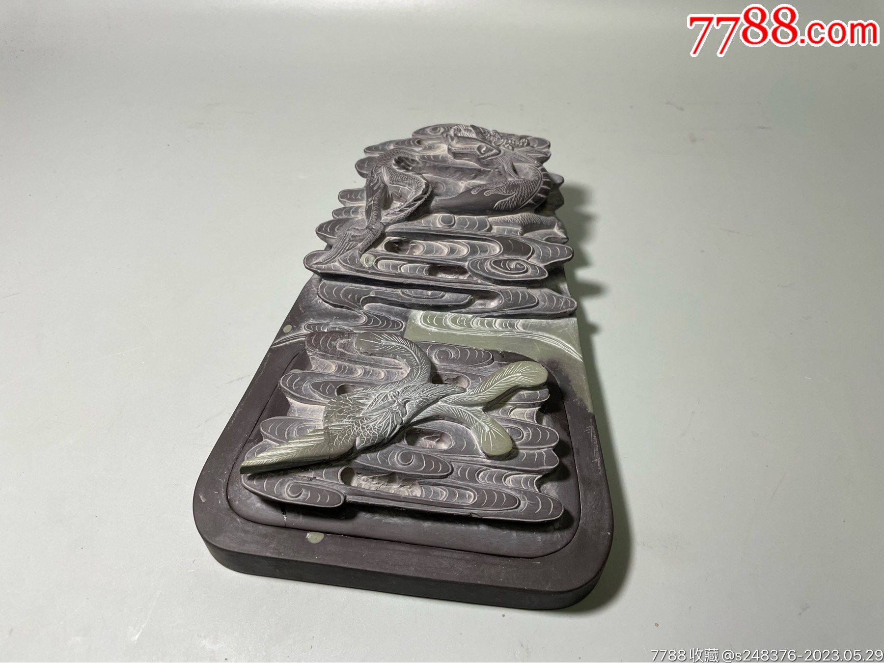 九十年代天然石砚，盖有瑕疵__【7788收藏__收藏热线】