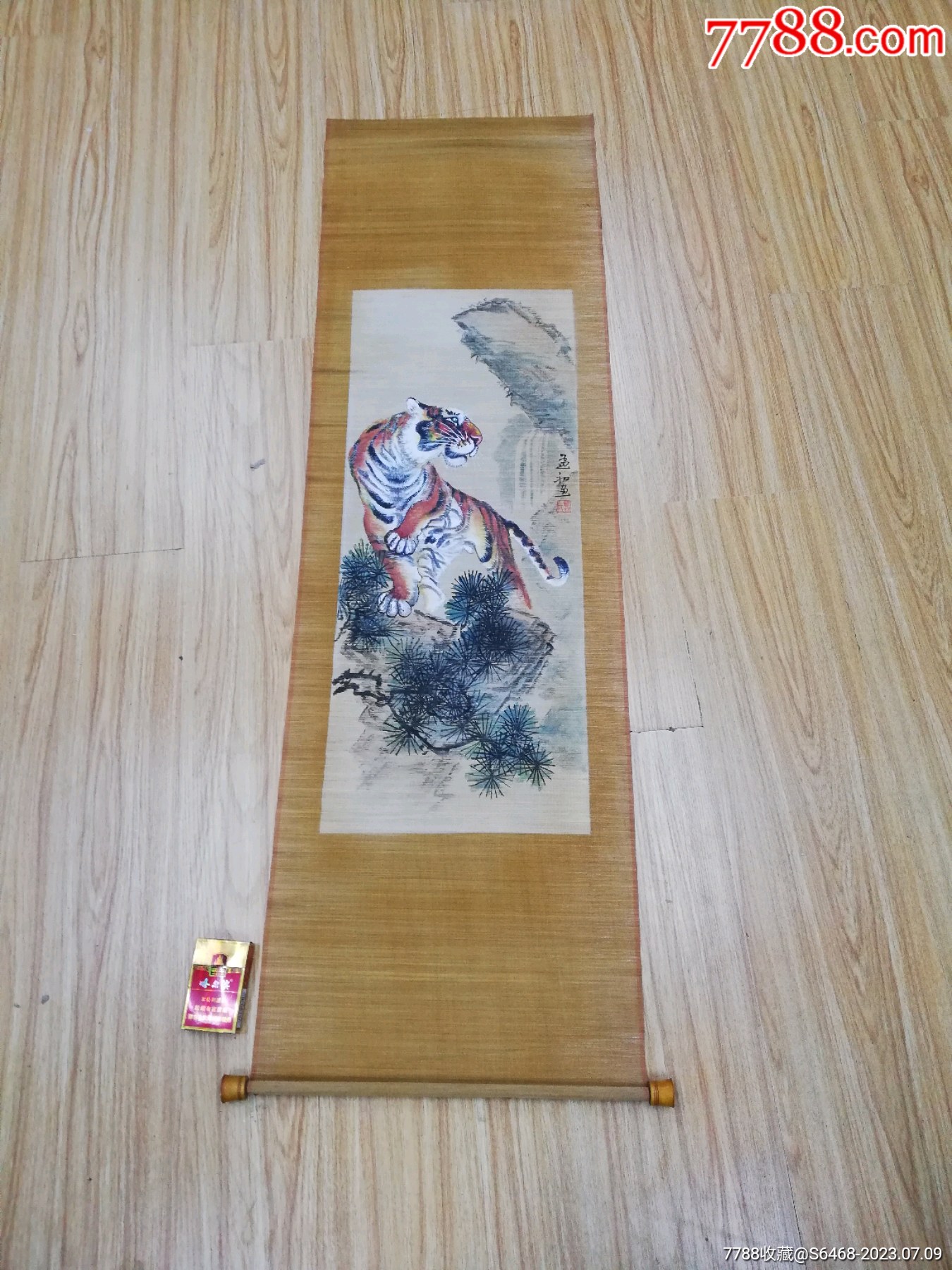 6-70年代，竹帘画，老虎，四川。_花鸟国画原作_我的宝贝【7788收藏__收藏热线】