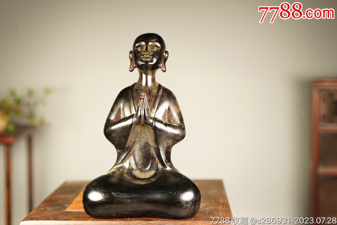 旧藏琉璃精工合手悟道尺寸：长7cm宽4cm高11cm重量：重__【7788收藏__收藏热线】