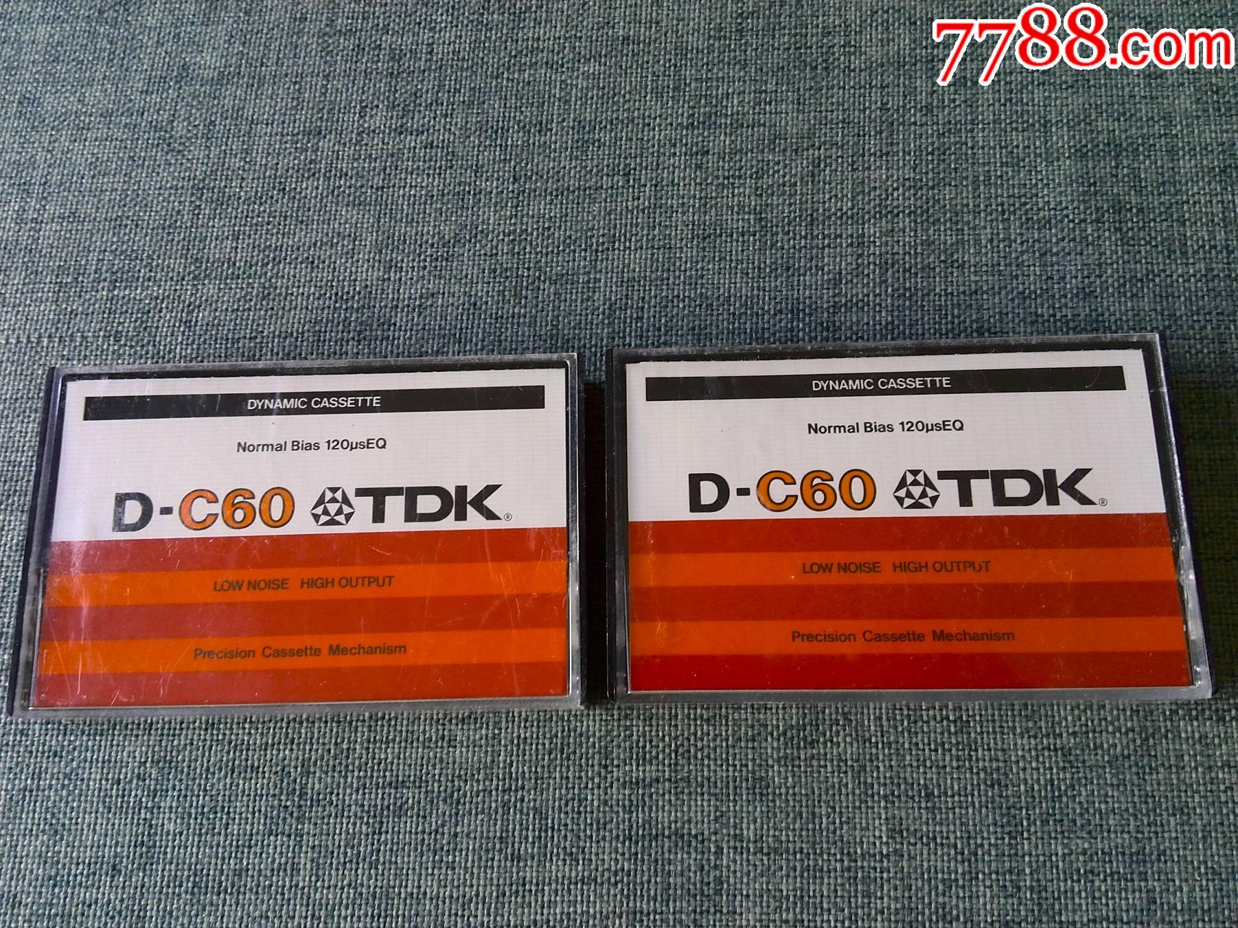 日本产，TDK--D-C60磁带（浅灰色磁带）2盘合拍__【7788收藏__收藏热线】