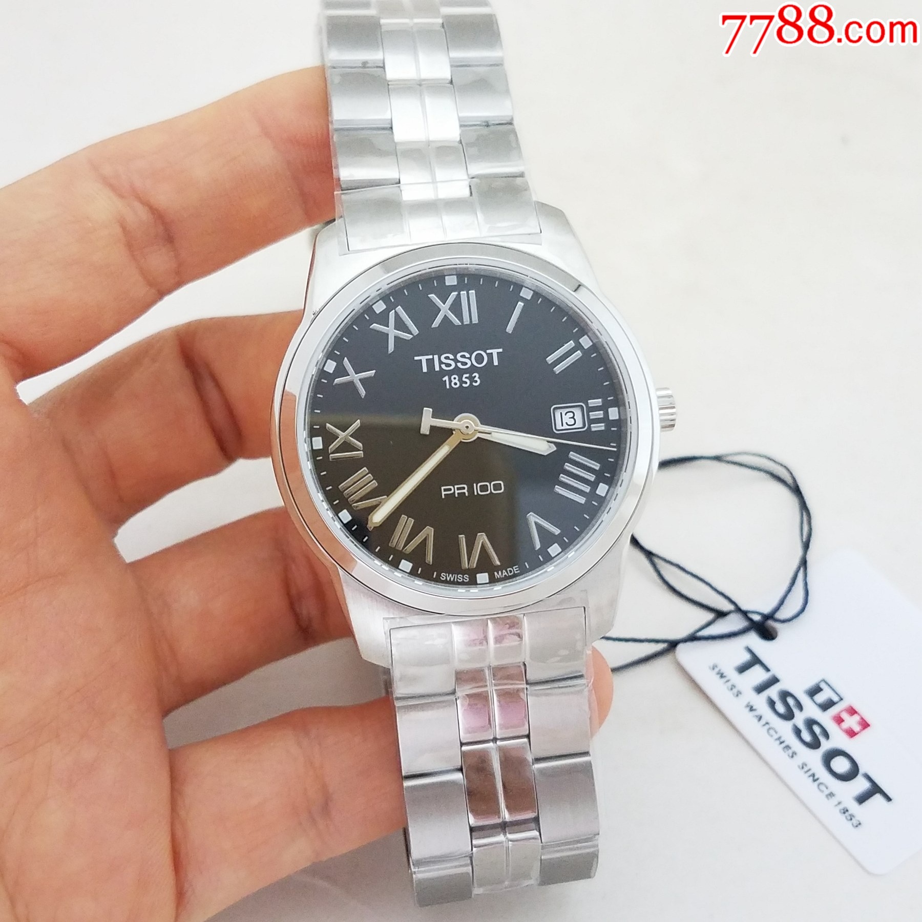 【库存未使用带吊牌】瑞士天梭石英男表【瑞士进口ETA机芯】【夜光漂亮】__【7788收藏__收藏热线】