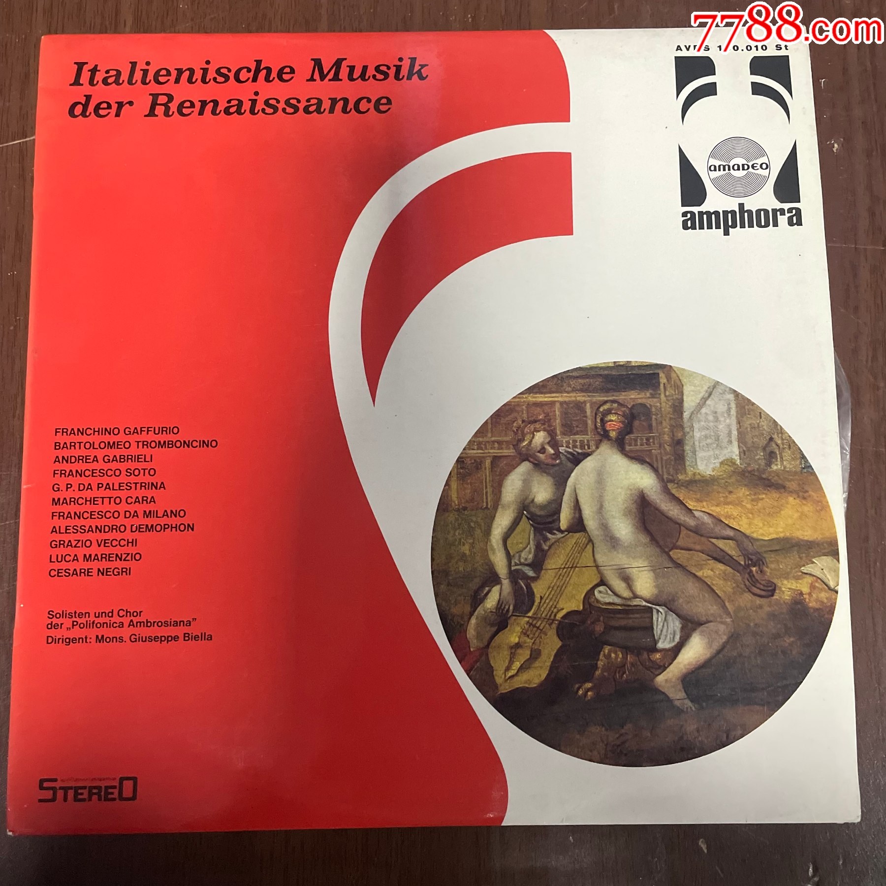 文艺复兴时期的意大利音乐-朱塞佩比埃拉主教-12寸黑胶LP-A81__【7788收藏__收藏热线】