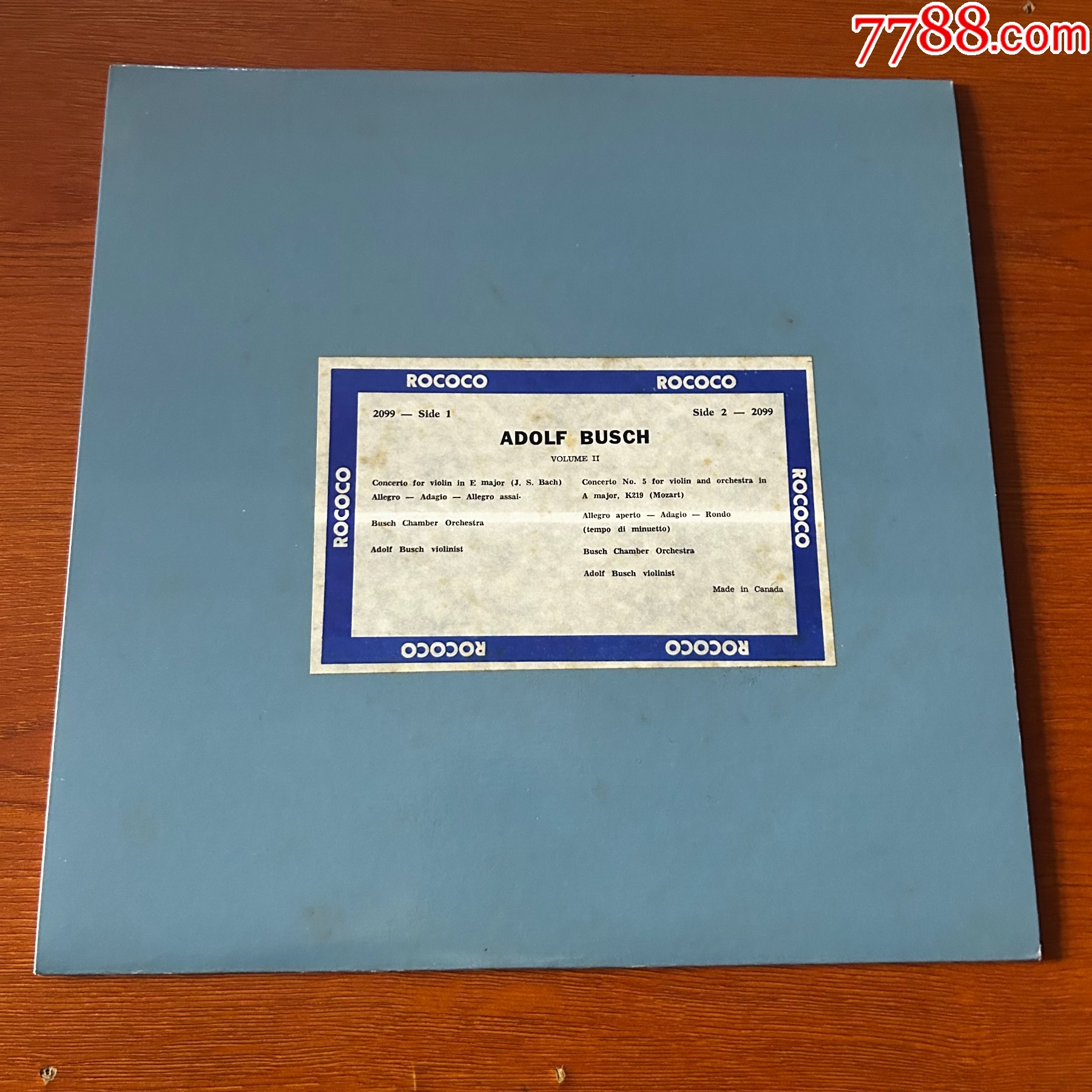 巴赫小提琴协奏曲-12寸黑胶LP-A47__【7788收藏__收藏热线】