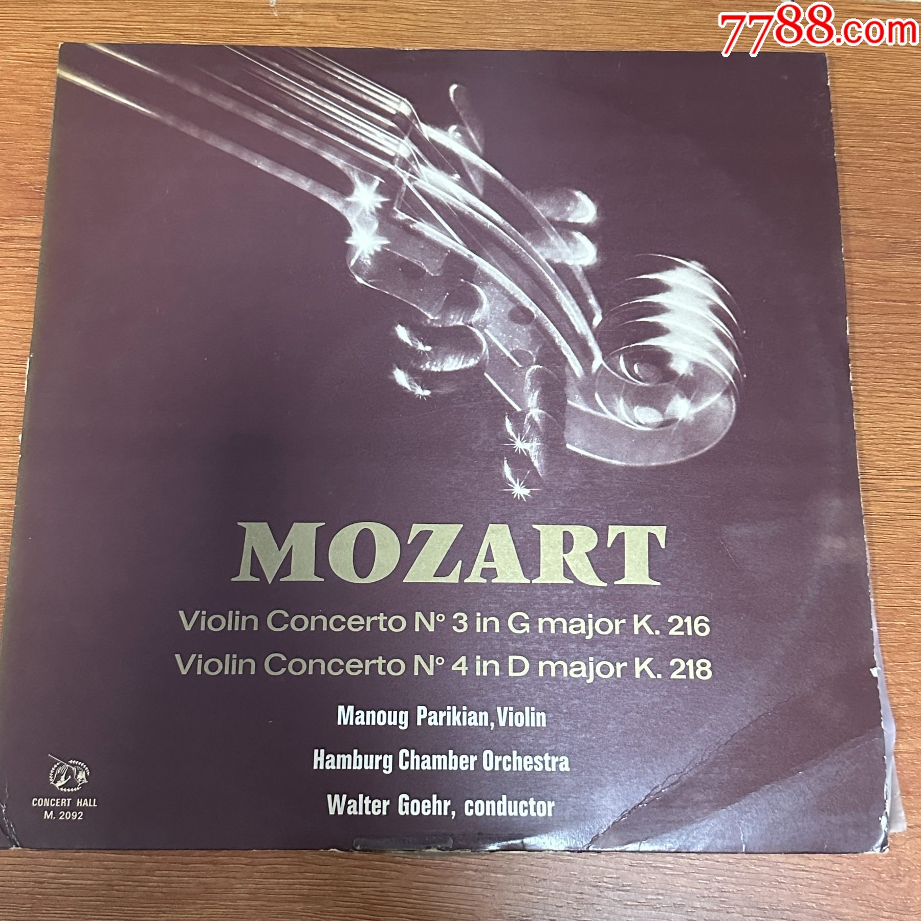 莫扎特小提琴协奏曲帕里基安演绎-12寸LP黑胶-A40_海外唱片/胶片_碟行音像制品店【7788收藏__收藏热线】