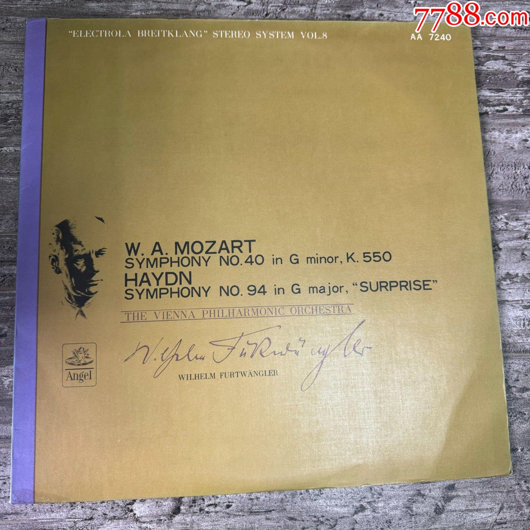 莫扎特第40交响曲富特文格勒-12寸红胶LP-A29__【7788收藏__收藏热线】