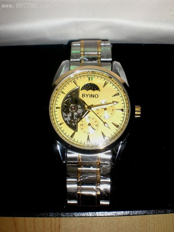 全新镀金BYINO时尚镂空表__【7788收藏__收藏热线】