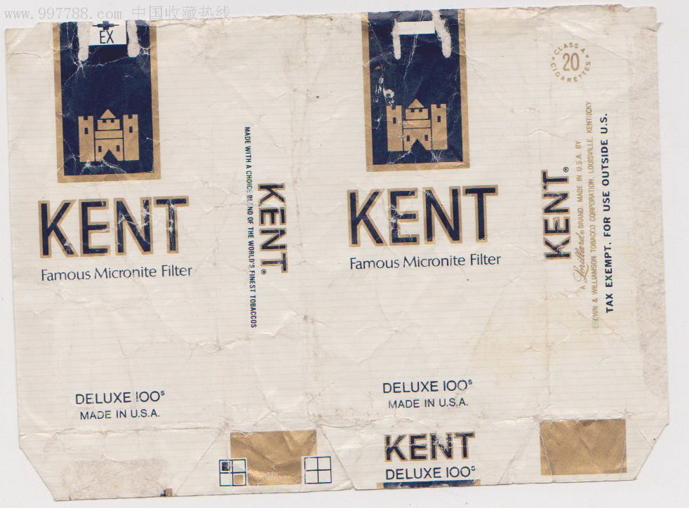 KENT牌香烟烟标_烟标_博雅苑【7788收藏__收藏热线】